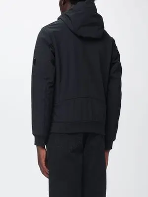 C.P. COMPANY Technical Fabric Hooded Windbreaker Jacket - Black
