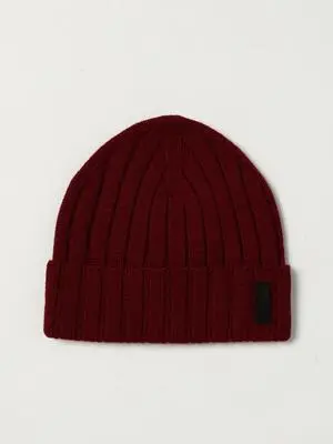 Emporio Armani Ribbed Beanie Burgundy