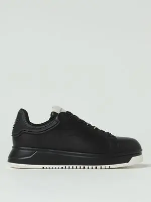 Emporio Armani Smooth Bovine Leather Low Top Sneakers