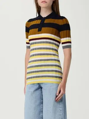 Marni Striped Knit Polo Shirt