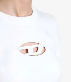 DIESEL® Cropped Cotton-blend Sweater - White