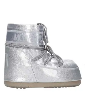 Moon Boot Glittered Vinyl Boots - Silver