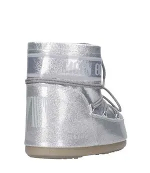 Moon Boot Glittered Vinyl Boots - Silver