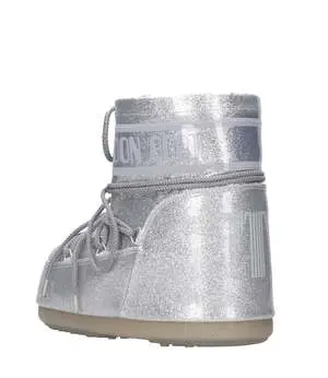 Moon Boot Glittered Vinyl Boots - Silver