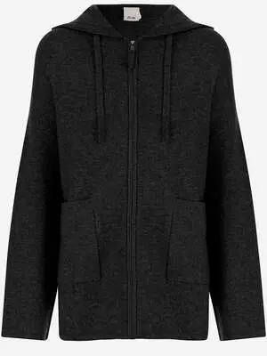 ALLUDE Wool And Cashmere Zip-up Hoodie