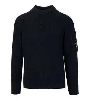 C.P. COMPANY Cotton Knitted Sweater - Blue