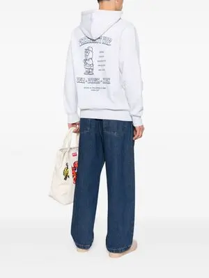 Carhartt Work In Progress Logo Cotton Hoodie - Light Grey