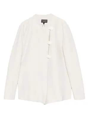 Emporio Armani Cotton Single-breasted Jacket - Ivory