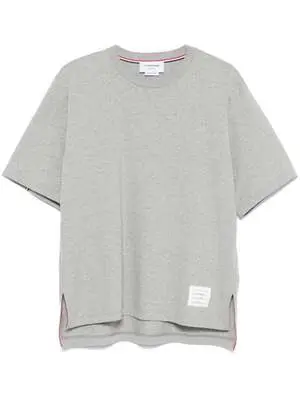 Thom Browne Oversized Cotton T Shirt - Light Grey
