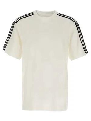 Y3 Short Sleeve 3-stripes T-shirt - White/black