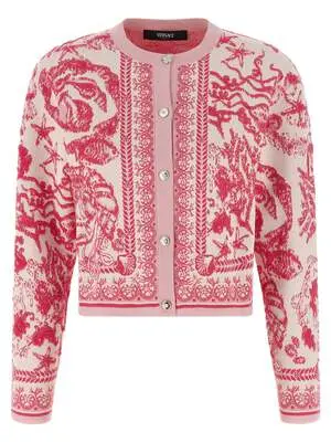 Versace Underwater Barocco Cardigan - Pink