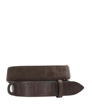 ORCIANI NOBUCKLE Orciani Leather Belt - Brown