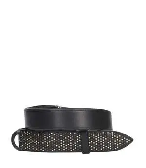 ORCIANI NOBUCKLE Leather Belt - Black
