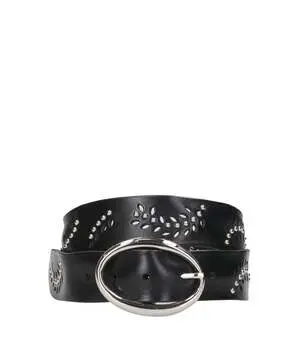 ORTIGNI Leather Belt - Black