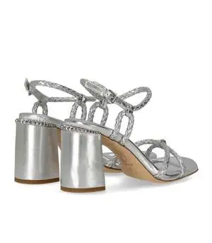 Ash Lola Bis Heeled Sandal - Silver