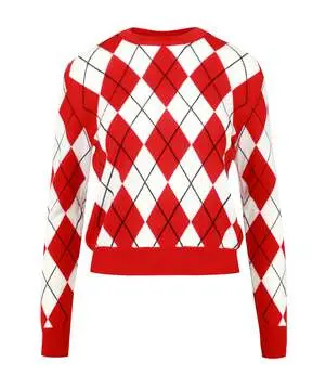 MSGM Sweater - Bianco+rosso