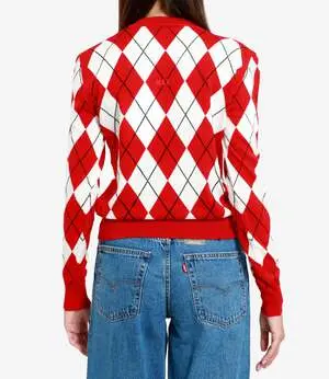 MSGM Sweater - Bianco+rosso
