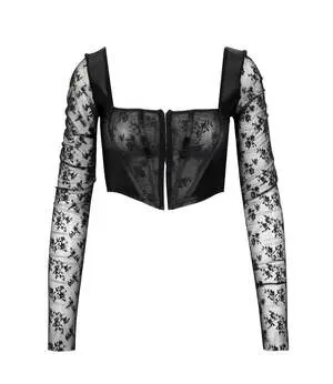 ANIYE BY Top With Lace Sleeves
