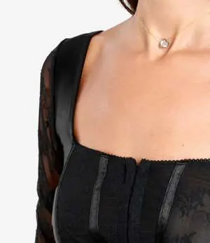ANIYE BY Top With Lace Sleeves