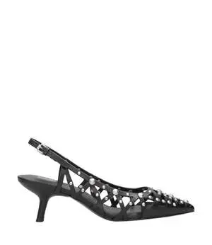 Ash Studded Leather Heels - Black