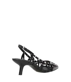 Ash Studded Leather Heels - Black