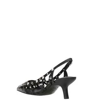 Ash Studded Leather Heels - Black