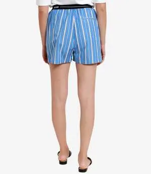 MSGM Striped Cotton Poplin Shorts