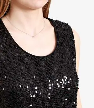 Herno Sequin Sleeveless Shirt