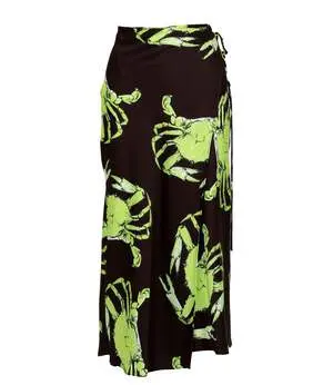 MSGM Satin Midi Wrap Skirt