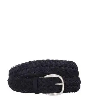 ORTIGNI Braided Suede Belt - Blue