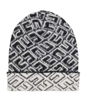 Elisabetta Franchi Logo Beanie - Black+butter
