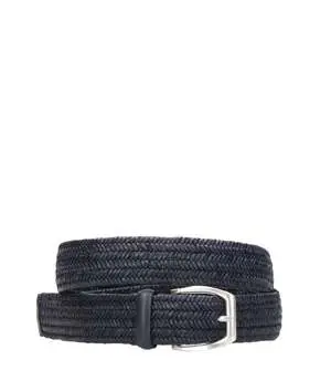ORTIGNI Braided Leather Belt - Blue