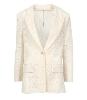SIMONA CORSELLINI Embroidered Lace Blazer