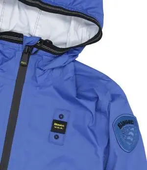 BLAUER. Nylon Jacket With Hood - Blue