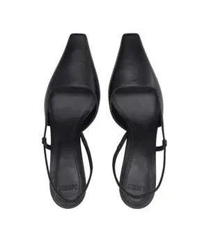 3JUIN Leather Slingback Pumps - Black