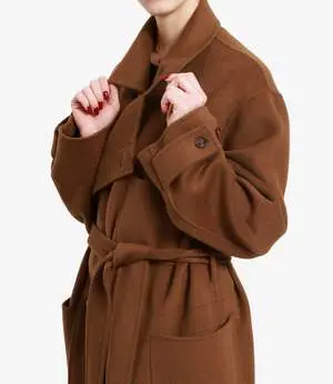 PHILOSOPHY BY LORENZO SERAFINI Belted Wool-blend Overcoat
