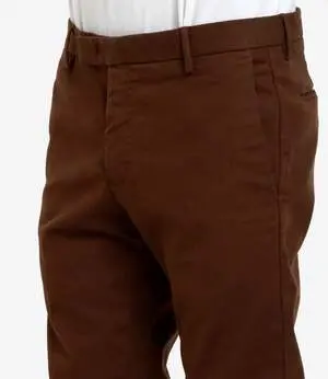 PT TORINO Cotton Gabardine Carrot Fit Trousers