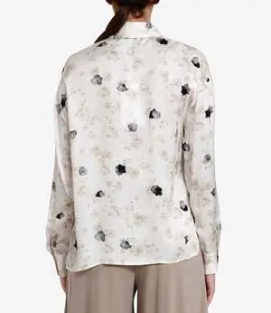 KAOS Floral Print Satin Shirt