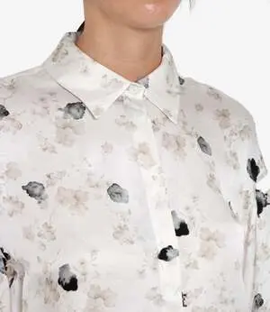 KAOS Floral Print Satin Shirt