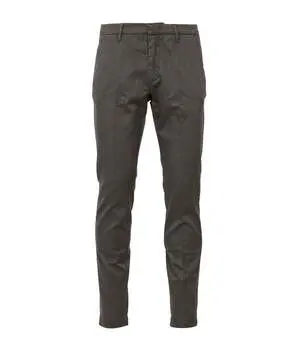 BRO SHIP Slim Fit Trousers - Brown