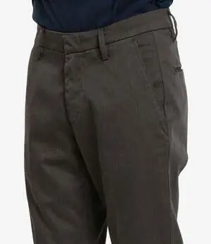 BRO SHIP Slim Fit Trousers - Brown