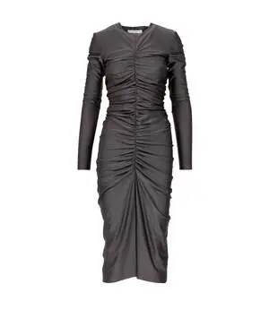Philosophy By Lorenzo Serafini Draped Jersey Dress - Grigio Antracite |  Editorialist