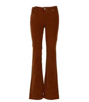 PT TORINO Cotton Blend Velvet Flare Trousers