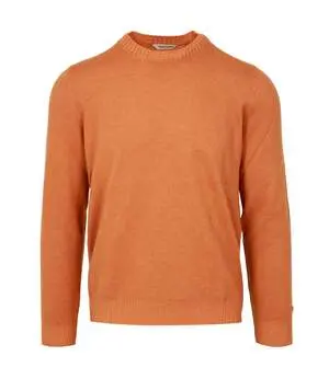 GRAN SASSO Ribbed Wool-cashmere Crew Neck Sweater - Zucca