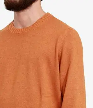 GRAN SASSO Ribbed Wool-cashmere Crew Neck Sweater - Zucca