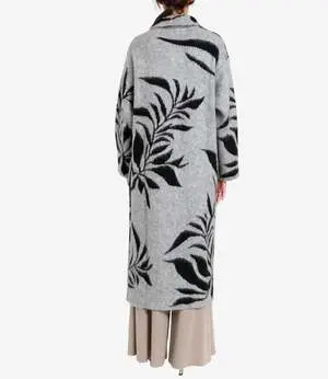 KAOS Jacquard Patterned Wool Robe