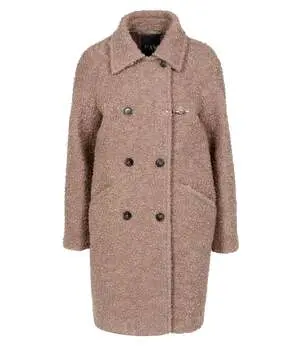 FAY Wool Bouclé Double-breasted Coat