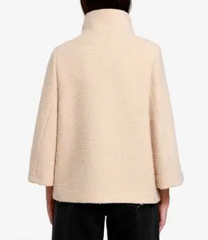 FAY Geometric Line Wool Jacket - Beige