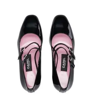 CAREL Patent Leather Mary Jane Pumps - Black