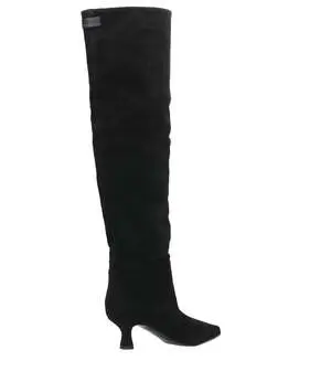 3JUIN Leather Over-the-knee Boots - Black